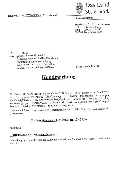 Kundmachung - BH Liezen - Land Steiermark