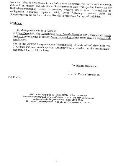 Verständigung - BH Liezen - Land Steiermark
