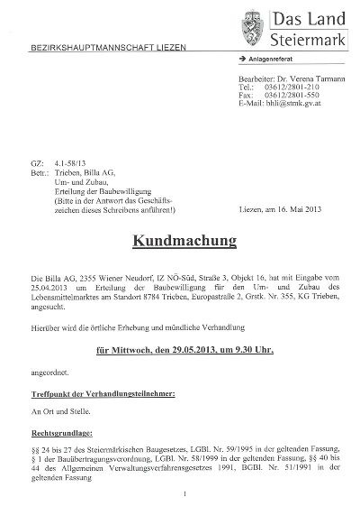 Kundmachung - BH Liezen - Land Steiermark